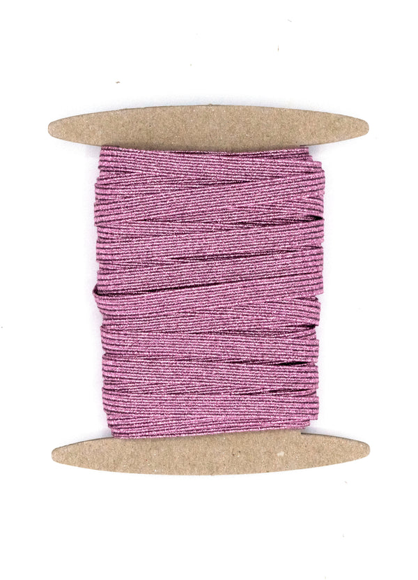 1/4 inch Elastic Metallic Pink Elastic - TinkerCrafts
